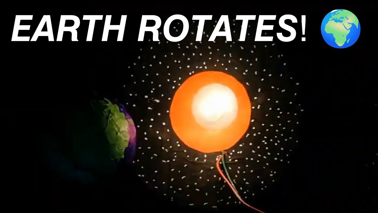 How Earth Rotates Around the Sun 🌞| Simple School Project Explanation ...