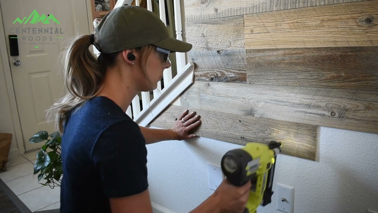 How To Install A Reclaimed Wood Wall With Ashley Quintero ...