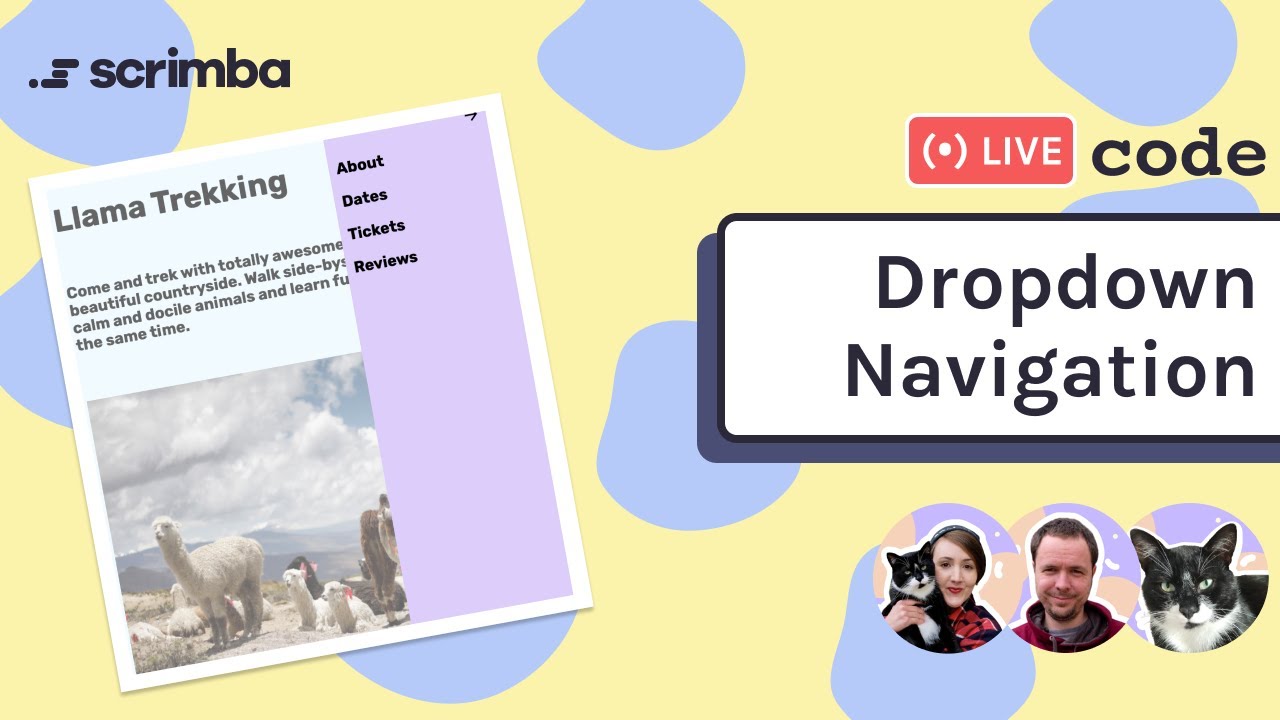 Live-code a dropdown navigation | HTML, CSS, and JavaScript - YouTube