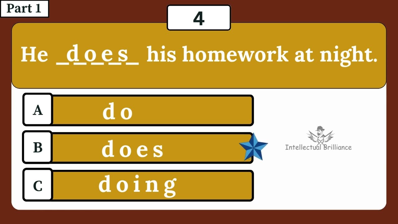 Mastering Verb Tenses: A Beginner's Guide|| Simple Present Quiz ...