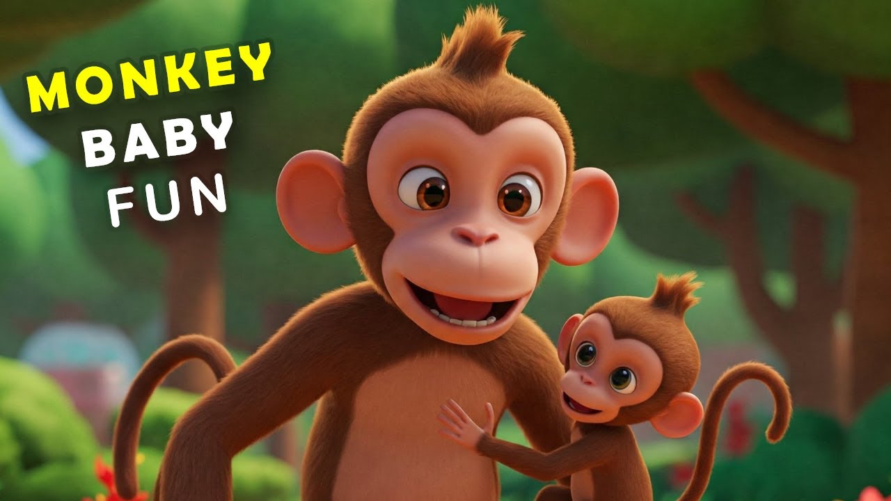 Monkey Baby Fun Nursery Rhyme Song | Animals Nursery Rhymes for Kids ...
