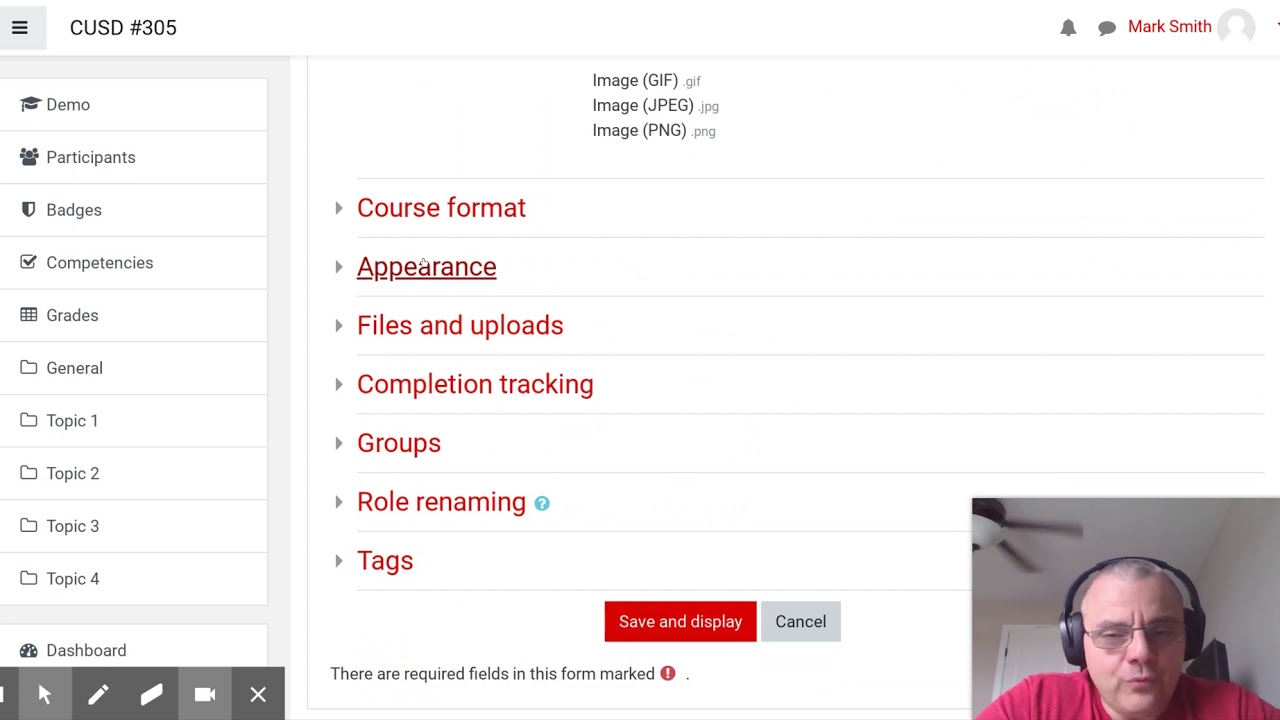 Moodle Course Set up 1a - YouTube