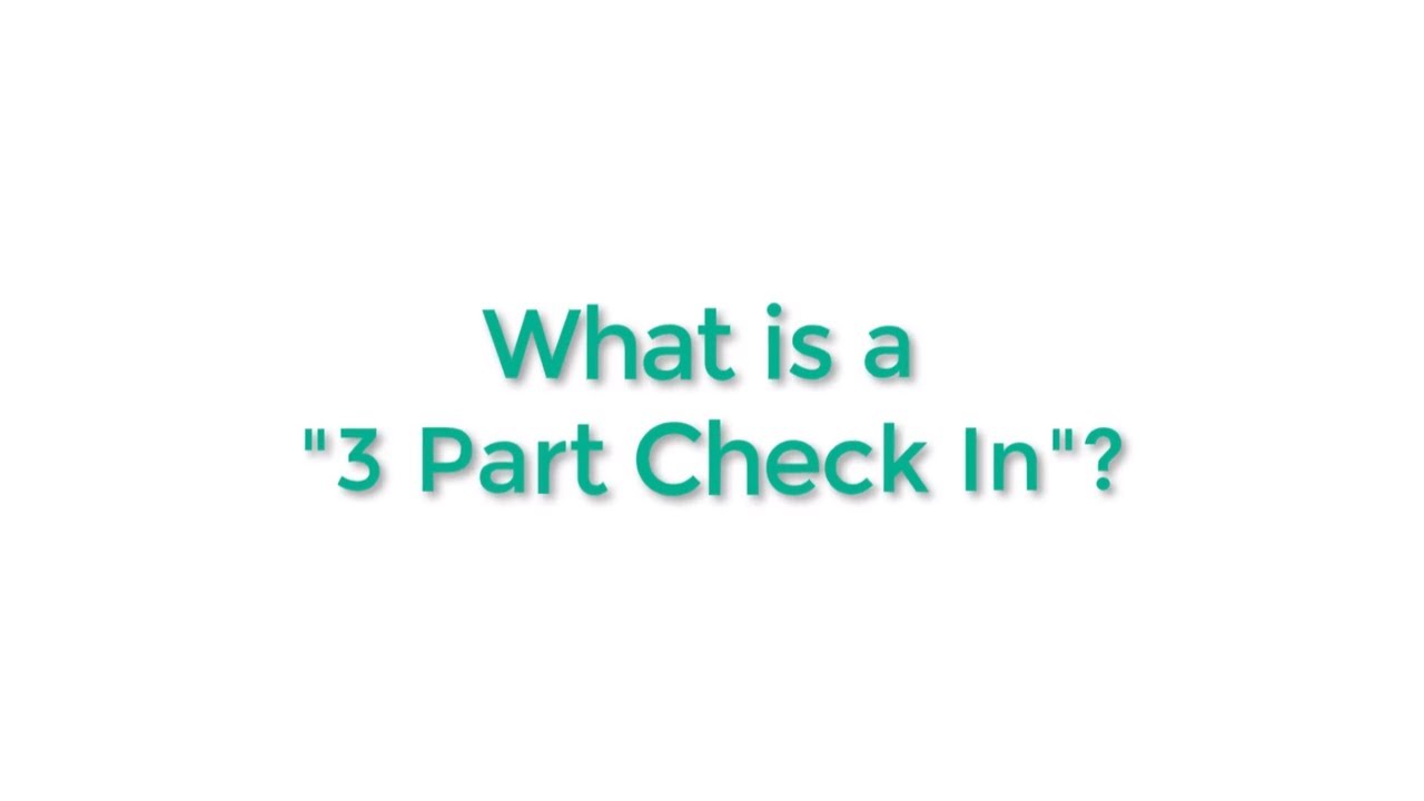 Caneel's Q&A - What is the '3 Part Check In' Technique - YouTube
