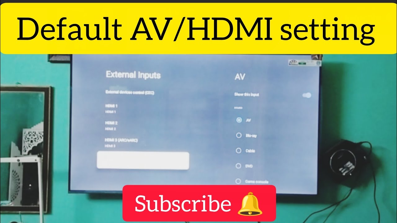 TCL iffalcon TV Default AV/HDMI Settings/How to make setup box as ...