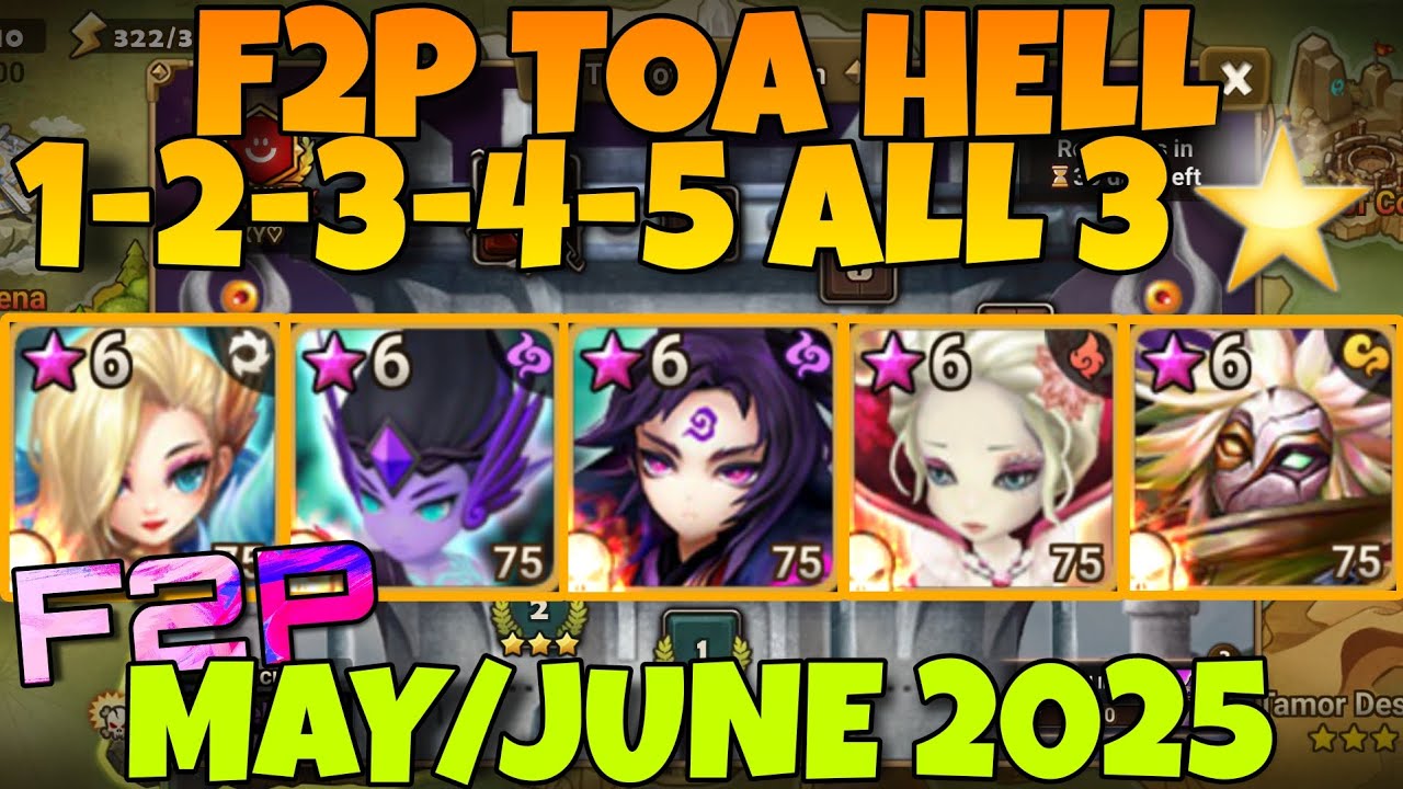 F2P TOA HELL STAGE 1 2 3 4 5 ALL 3⭐ (LAIMA ASCHUBEL MOOKWOL BRANDIA ...