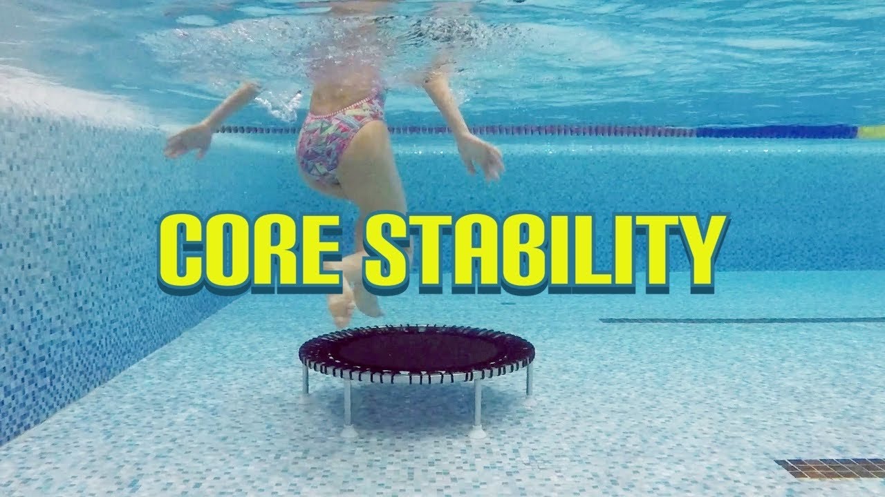 Strengthen core stability with aquatic trampoline - YouTube