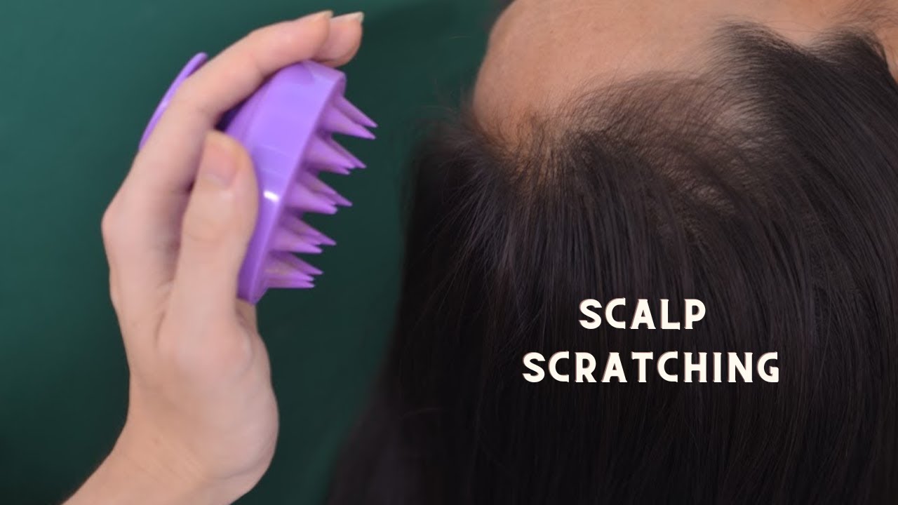 ASMR Head Scratching, Head Massage Tingles With Shampoo Brush, Relaxing ...