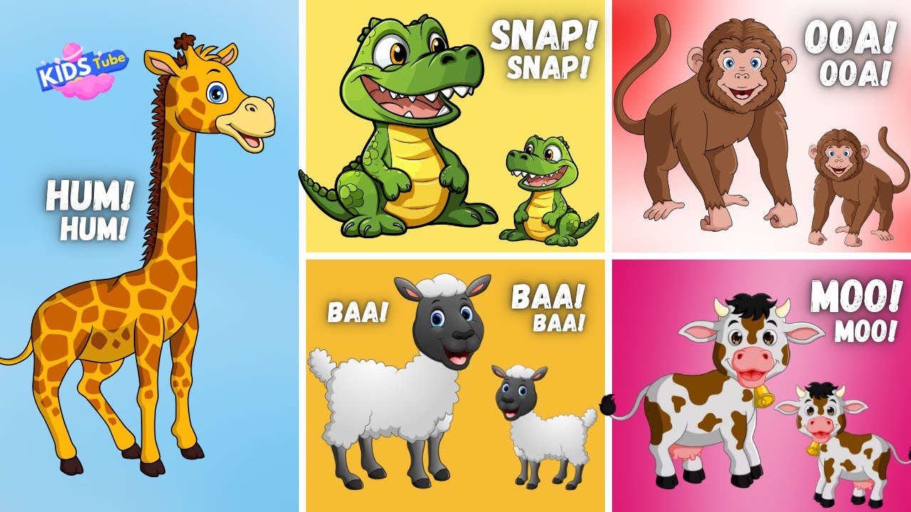 🐖 Moo, Baa, Oink! Farm Animal Sounds Song | Educational Music for ...