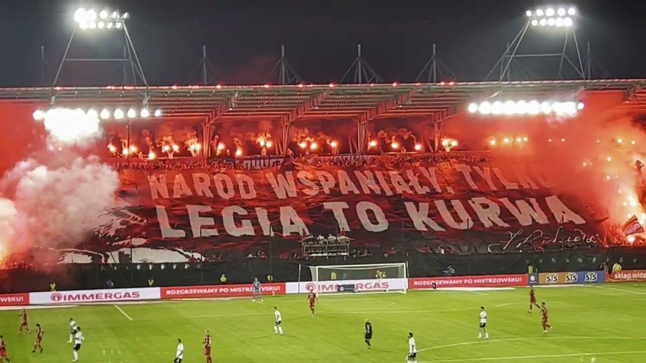 Widzew - Legia 1:2 Główna oprawa - YouTube