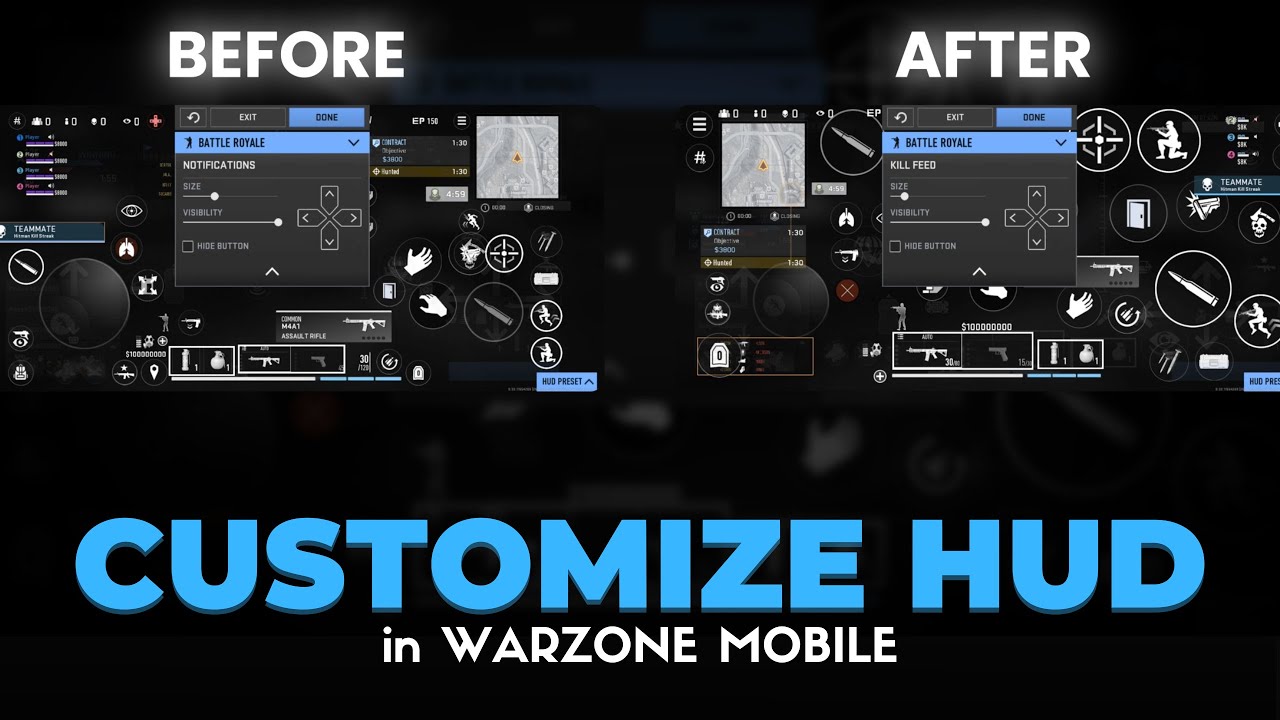 How to customize HUD in warzone mobile | Change buttons in warzone ...