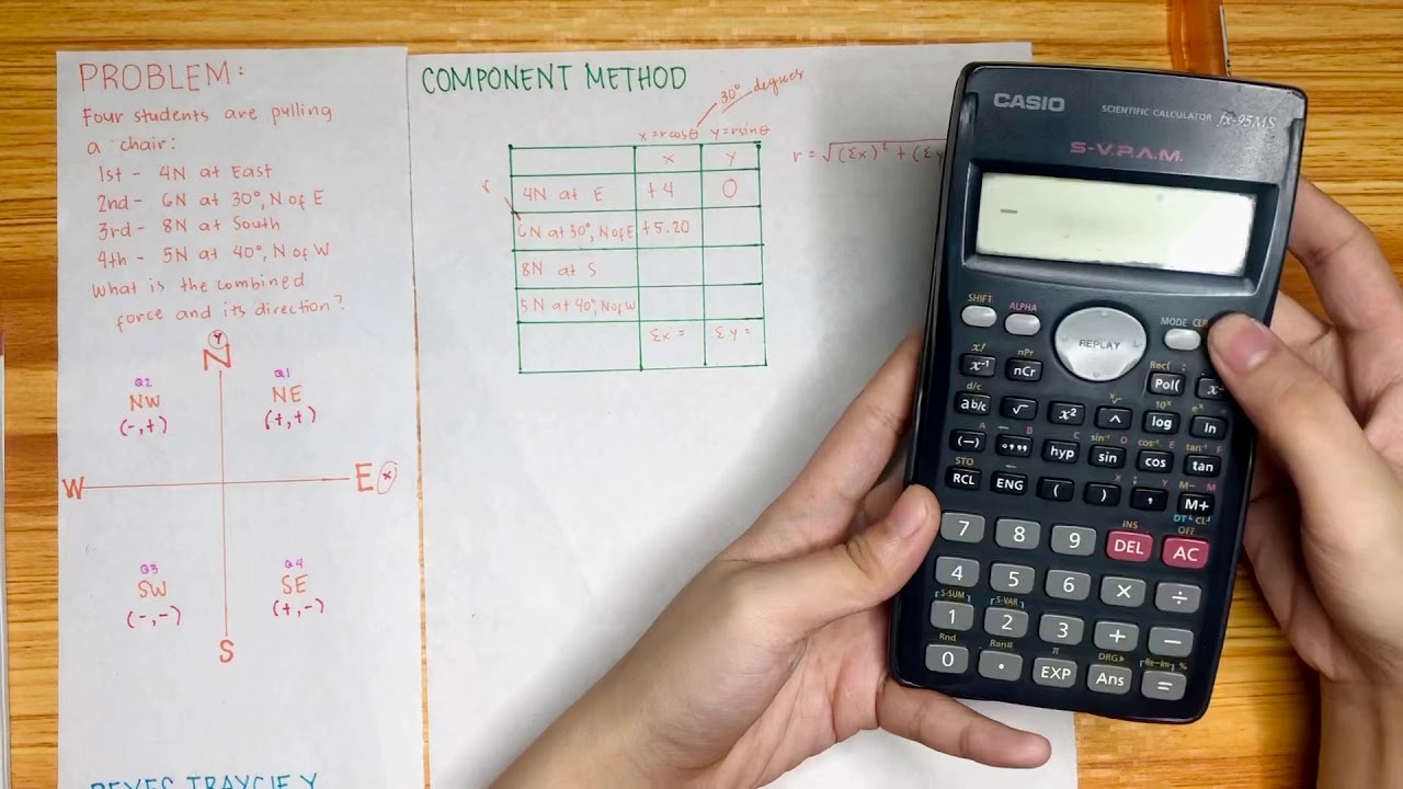 SOLVING RESULTANT VECTOR USING COMPONENT AND GRAPHICAL METHOD | Traycie ...