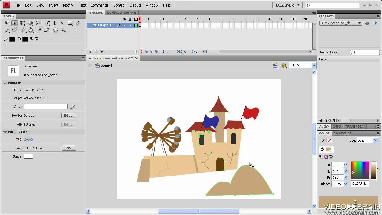 Flash CS4: Subselection Tool - YouTube