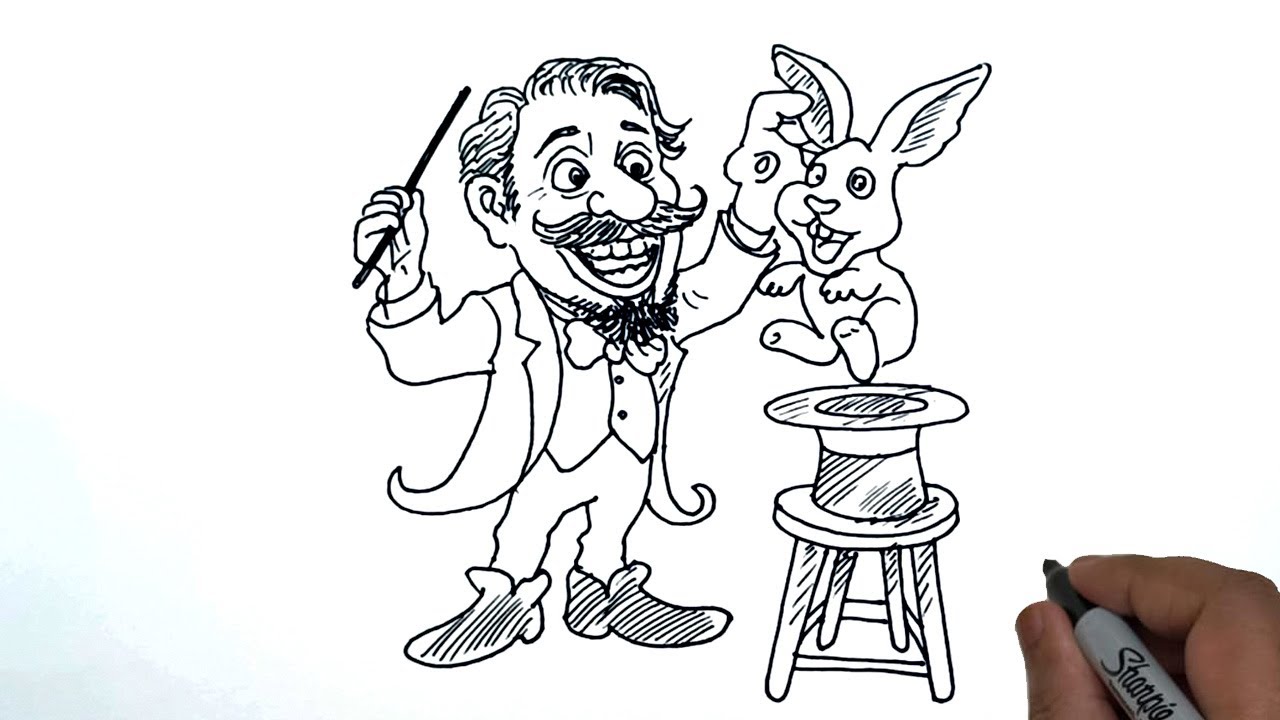 How To Draw A Magician Easy #magic #drawing #illustration | Magic ...