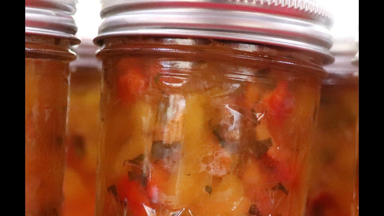 #313 Canning Fiery Peach Salsa (Hatch it up! ) - YouTube