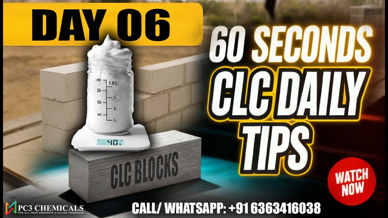 Day 06 | 60 Seconds Daily Tips for CLC Block Manufacturing - YouTube