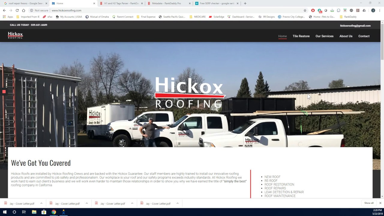Hickox Roofing May 23rd, 2019 - YouTube