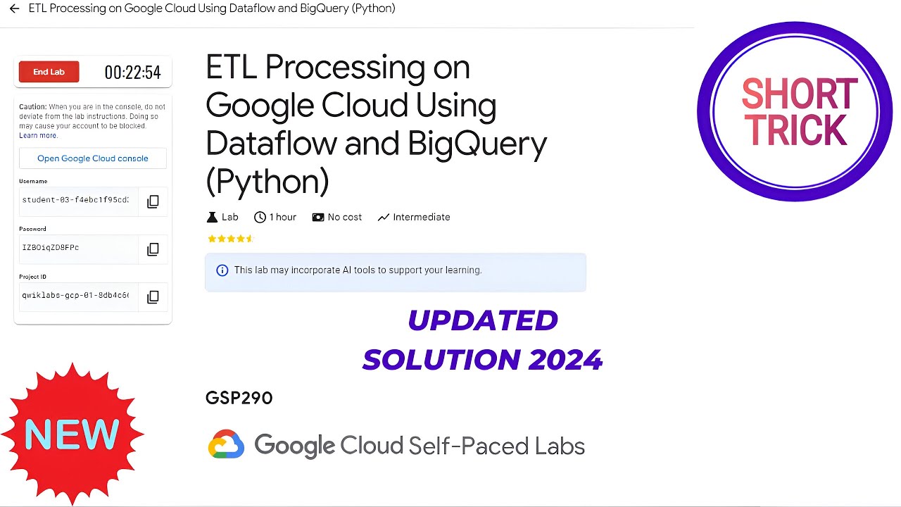 ETL Processing on Google Cloud Using Dataflow and BigQuery (Python) || 2024 || #GSP290 #qwiklabs ...