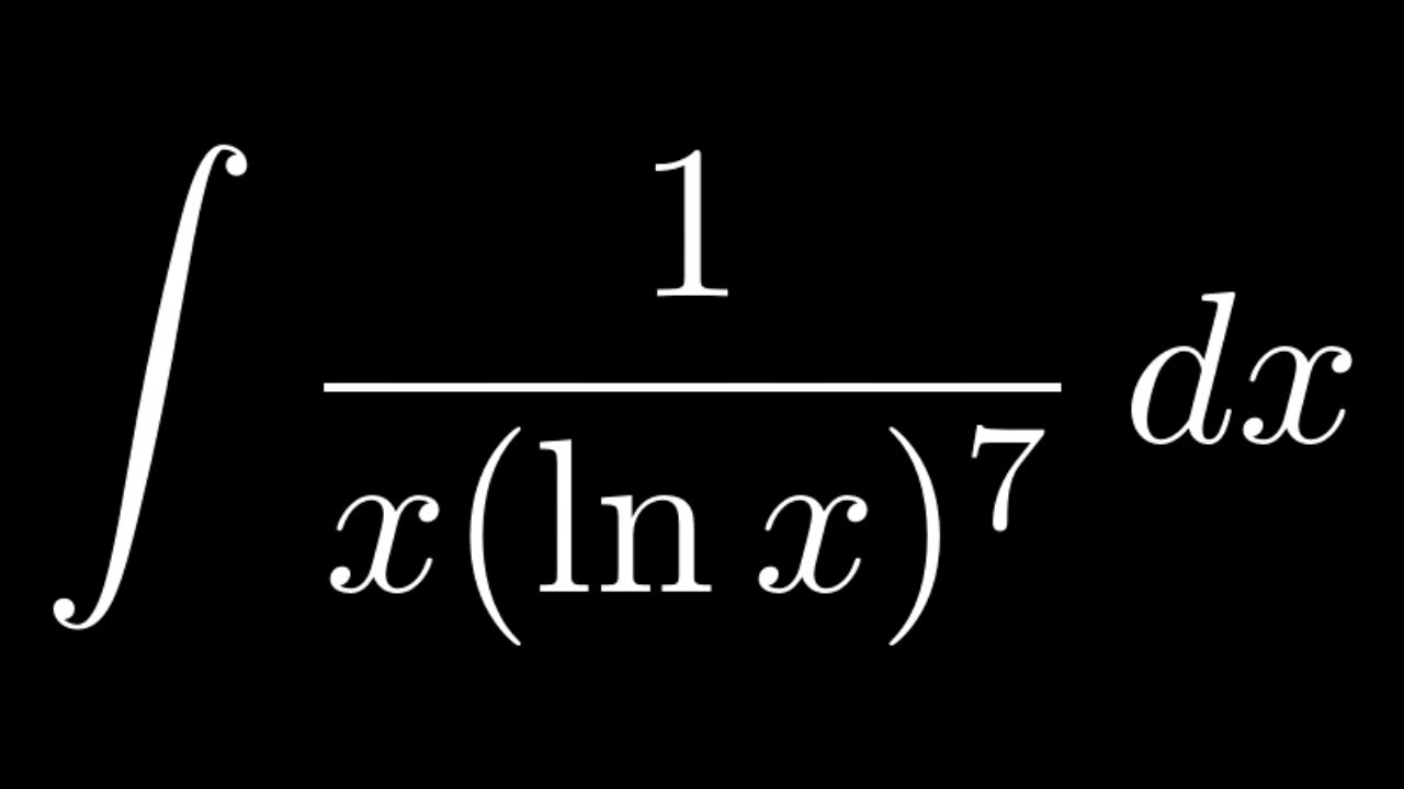 Integral with u substitution 1/(x(lnx)^7) - YouTube