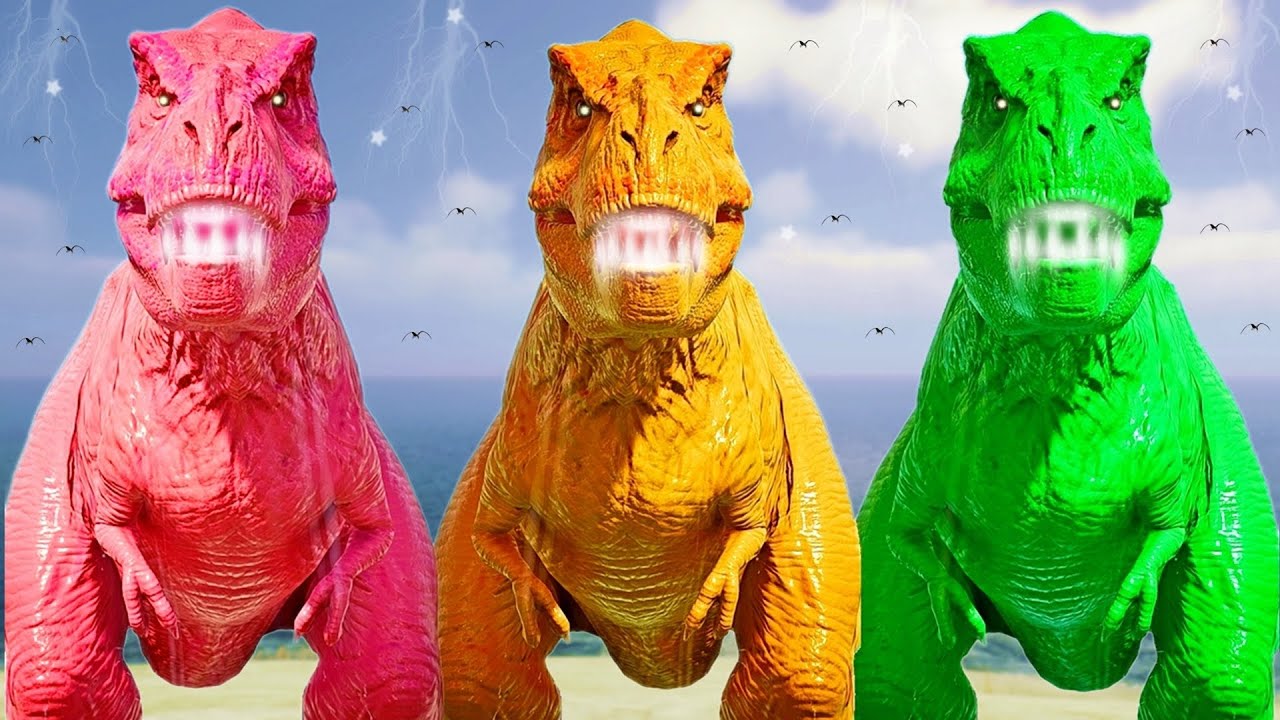 Dinosaurs Breakout Color Pack T-Rex VS Venom Carnotaurus Dinosaurs ...
