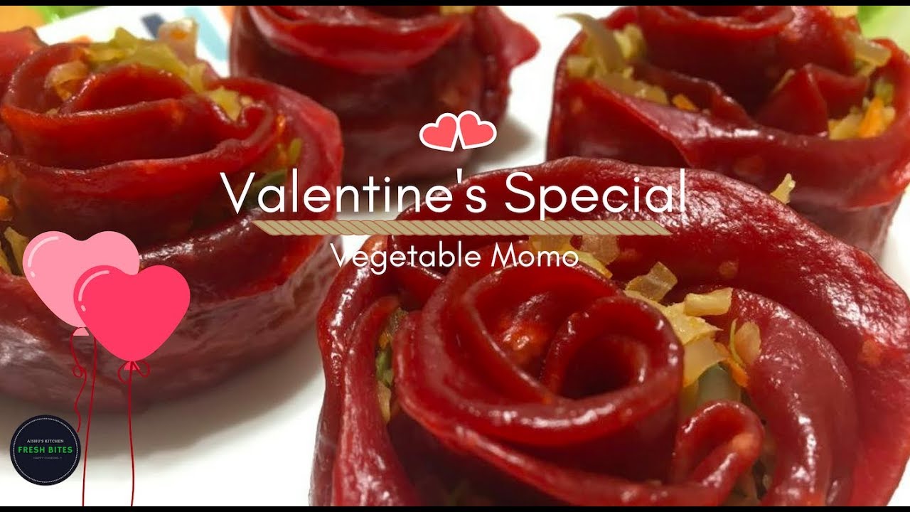 Valentine's Special | Rose Momo | Dim Sum | Dumpling - YouTube