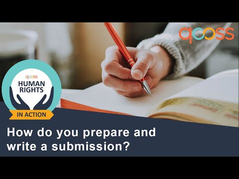 Human Rights in Action: How do you prepare and write a submission ...