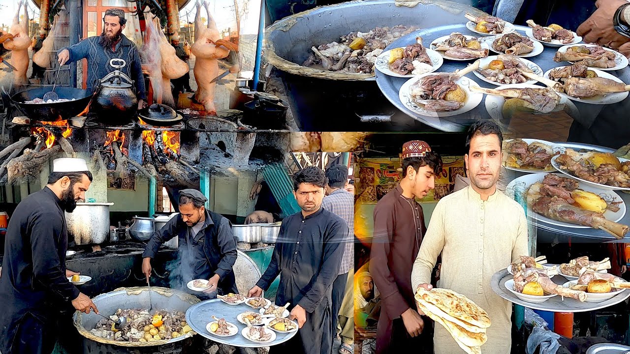 Rosh recipe in Marko Bazaar | Breakfast Street food in Afghanistan ...