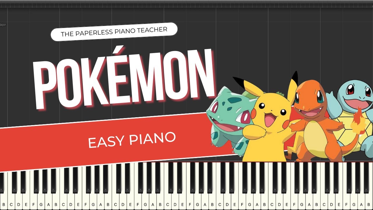 Pokemon Theme (Easy Piano Tutorial) - YouTube