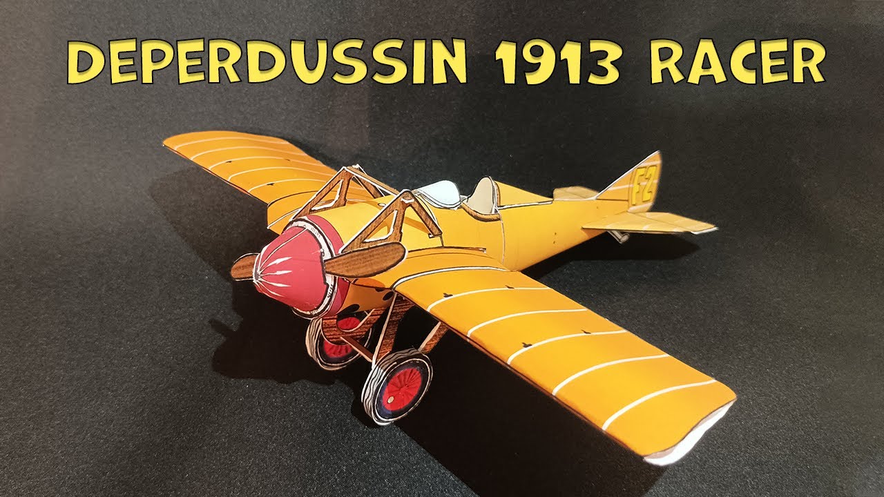 Deperdussin 1913 Racer Paper Model | How to Make a Paper Airplane Model ...