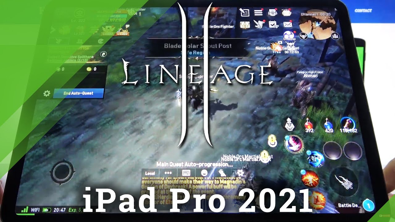 iPad Pro 2021 - Lineage 2 Revolution Game Test & Settings - YouTube