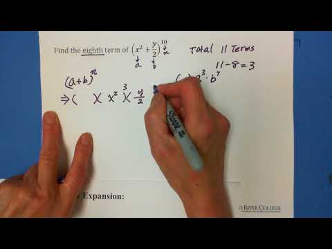 Algebra: The Binomial Theorem: Find the Specified Term (1) - YouTube