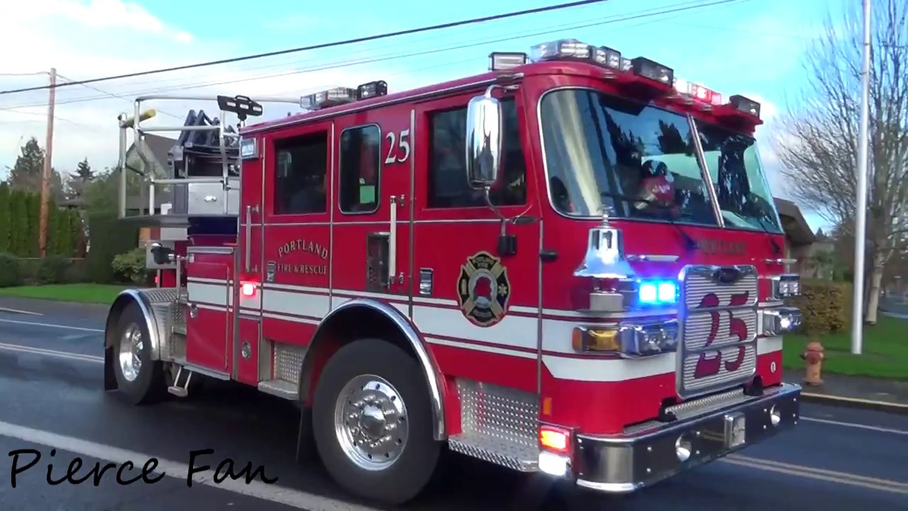 NEW Truck 25 Responding Portland Fire & Rescue (2015 Pierce Arrow XT ...