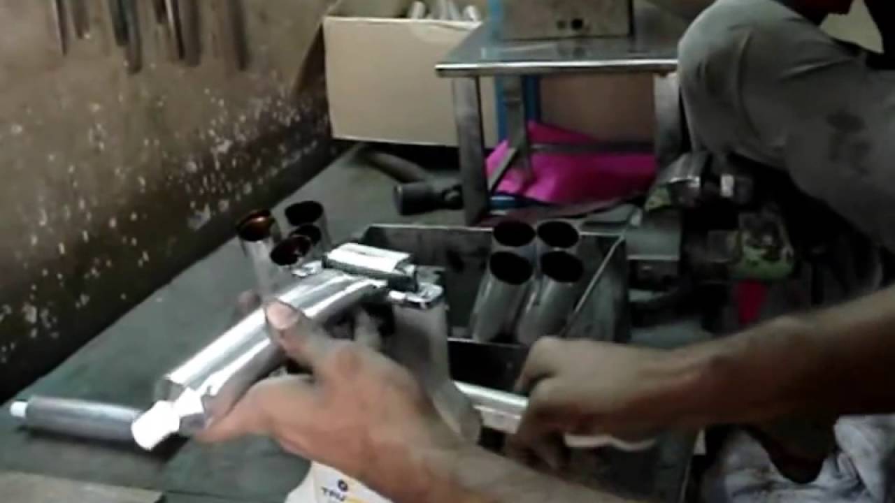 manual metal tube crimping machine - YouTube