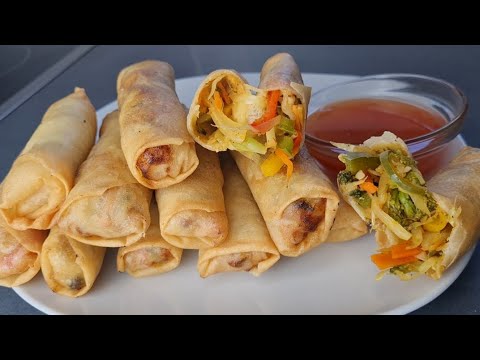 How to make the fastest and easiest Spring Rolls ever/ so delicious 😋 ...