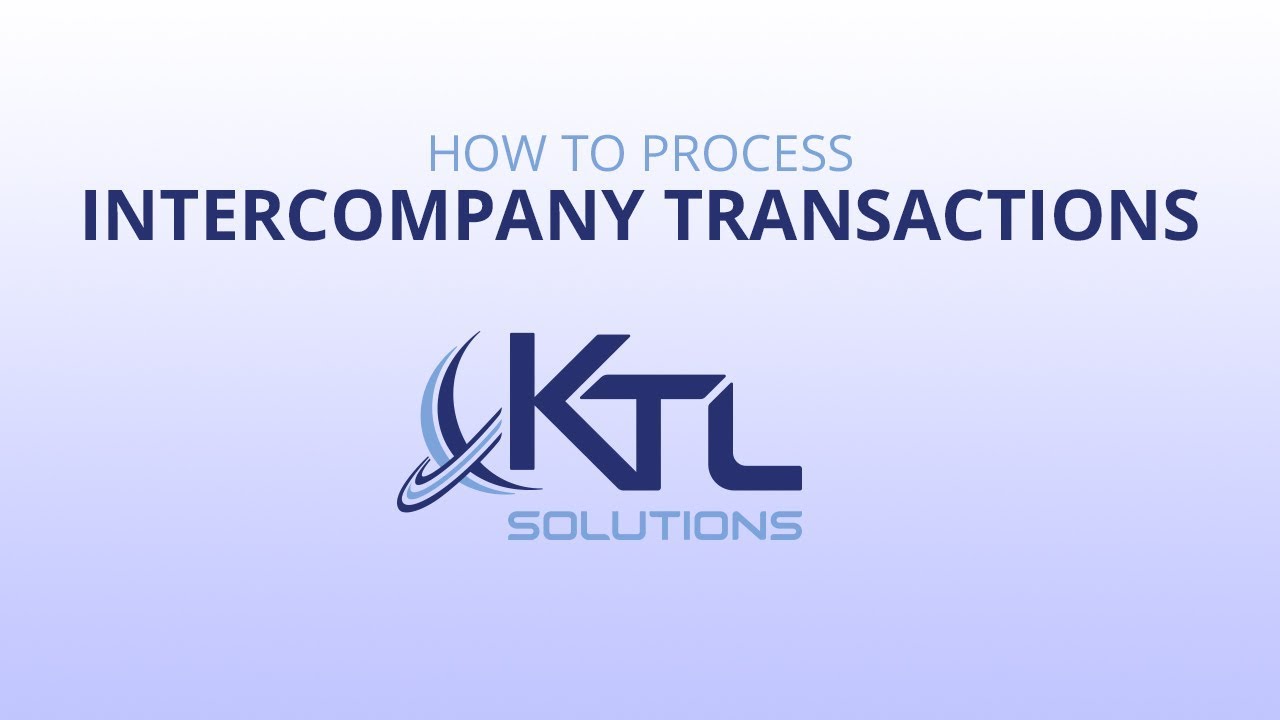 How to Process Intercompany Transactions - YouTube