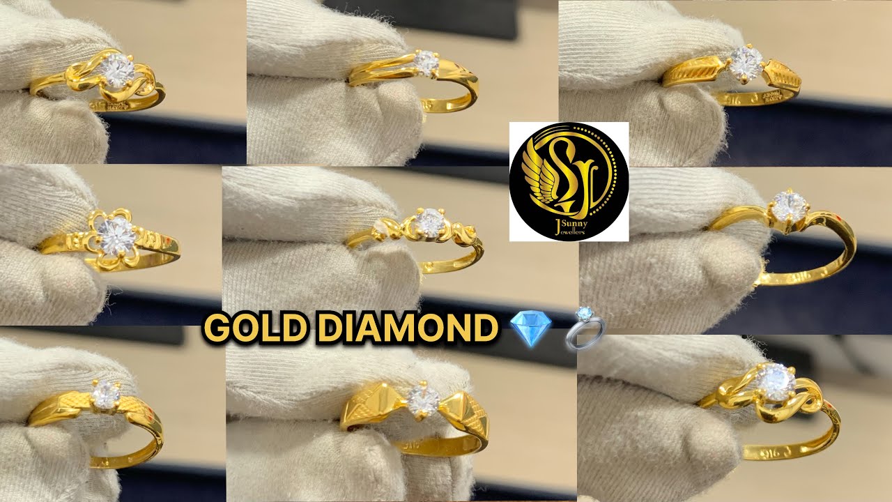 Beautiful 2 Grams Women Gold Diamond Ring Designs - YouTube