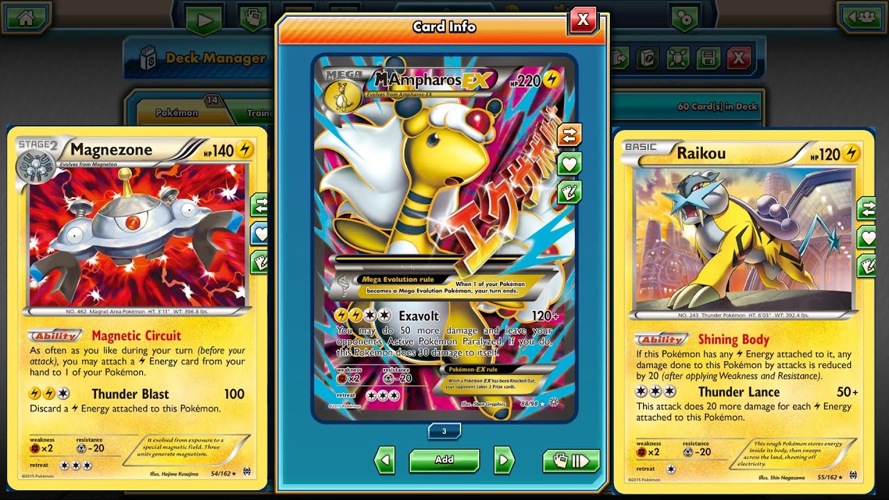 Pokemon TCG - Mega Ampharos EX Fates Collide Deck! - YouTube