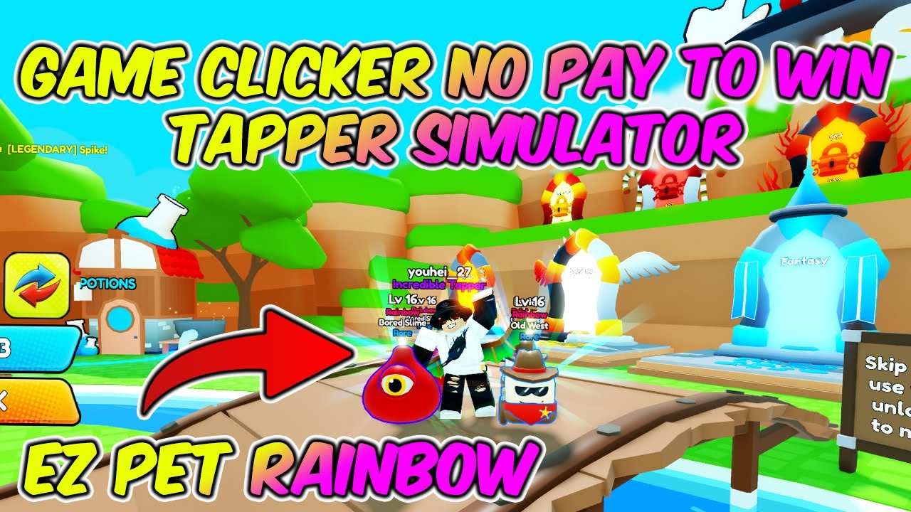 Rekomendasi Game Pet Sim NO PAY TO WIN TERSERU MenurutKu - Roblox Tapper Simulator - YouTube