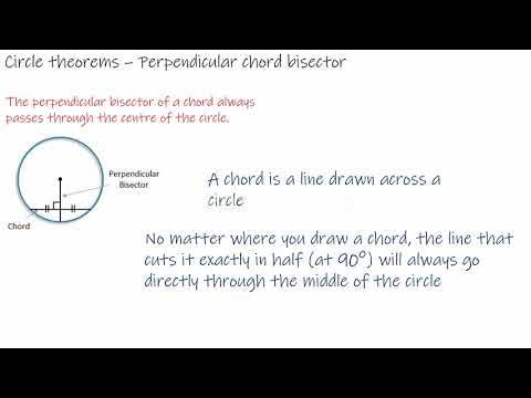 GCSE Maths - Circle theorems - Perpendicular chord bisector (3/9) - YouTube