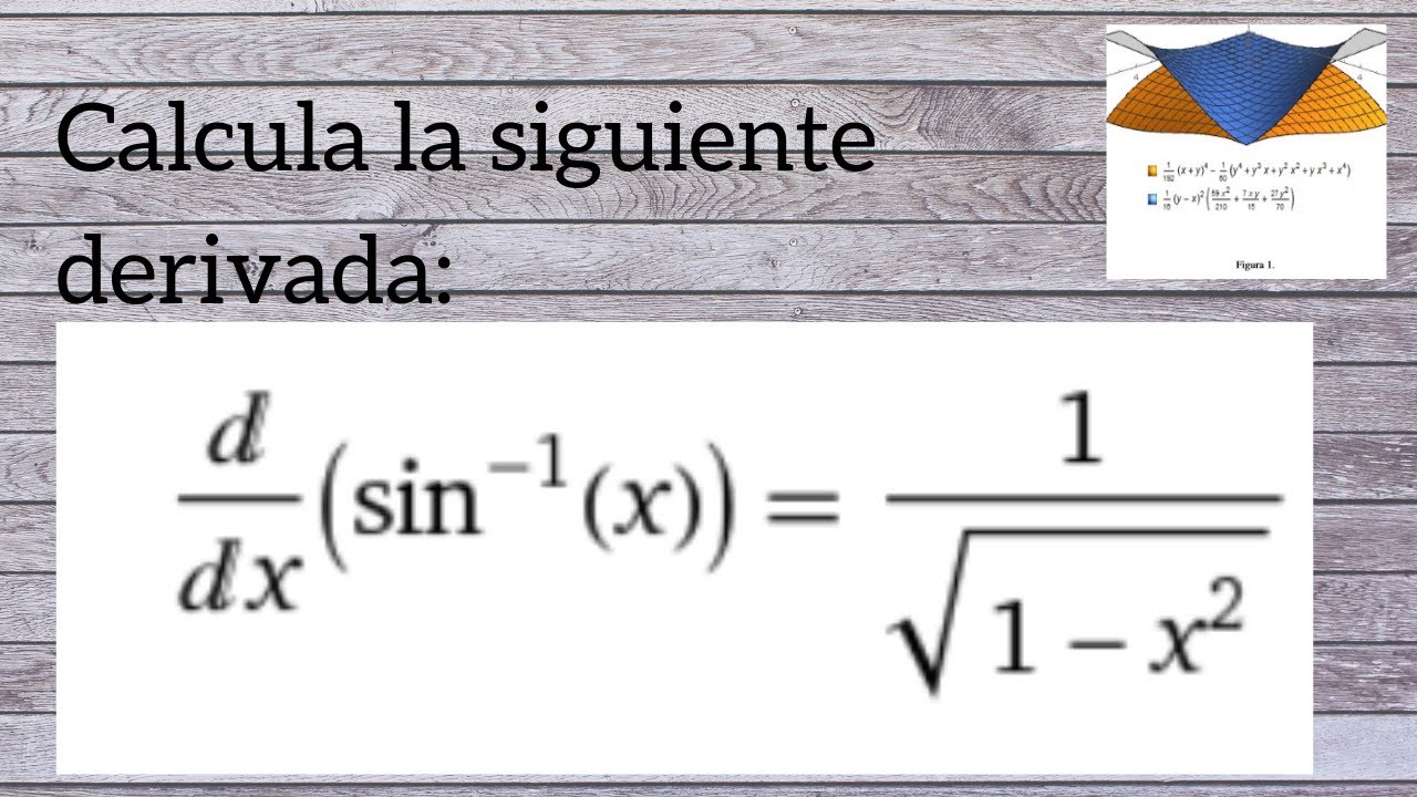 Derivada del arcseno o Seno inverso. - YouTube