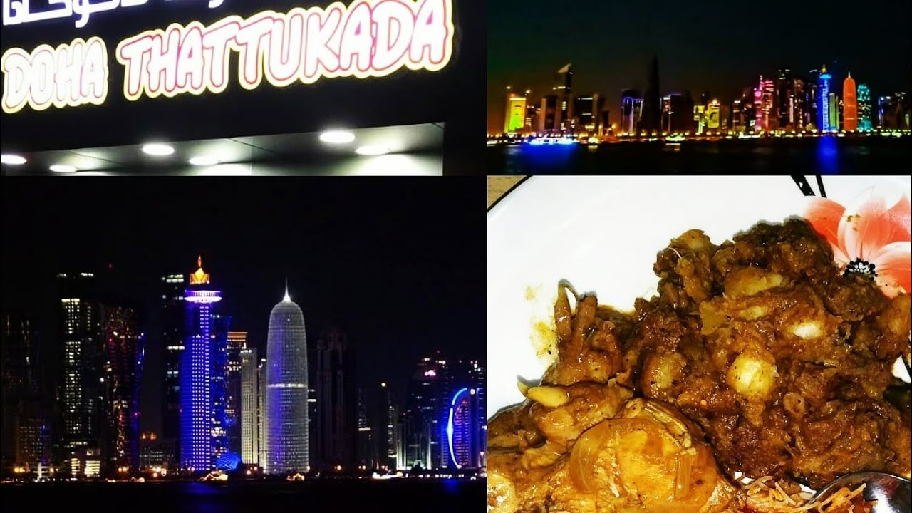 My First Vlog/Doha Thattukada Food Review/Qatar's Beautiful View At Night Time - YouTube