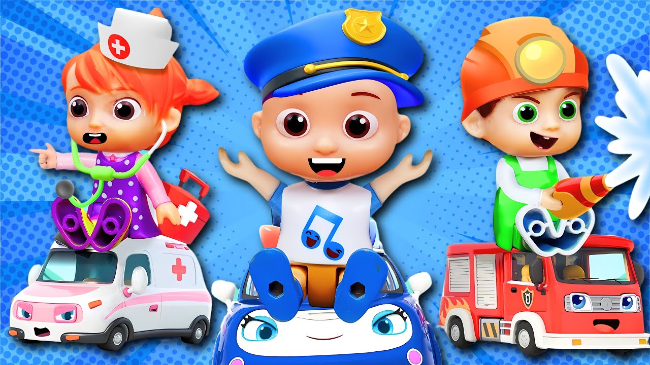 Three Little Cars Song 🚗🚒🚓 + Fire Truck, Police Car, Ambulance | 🎶 ...