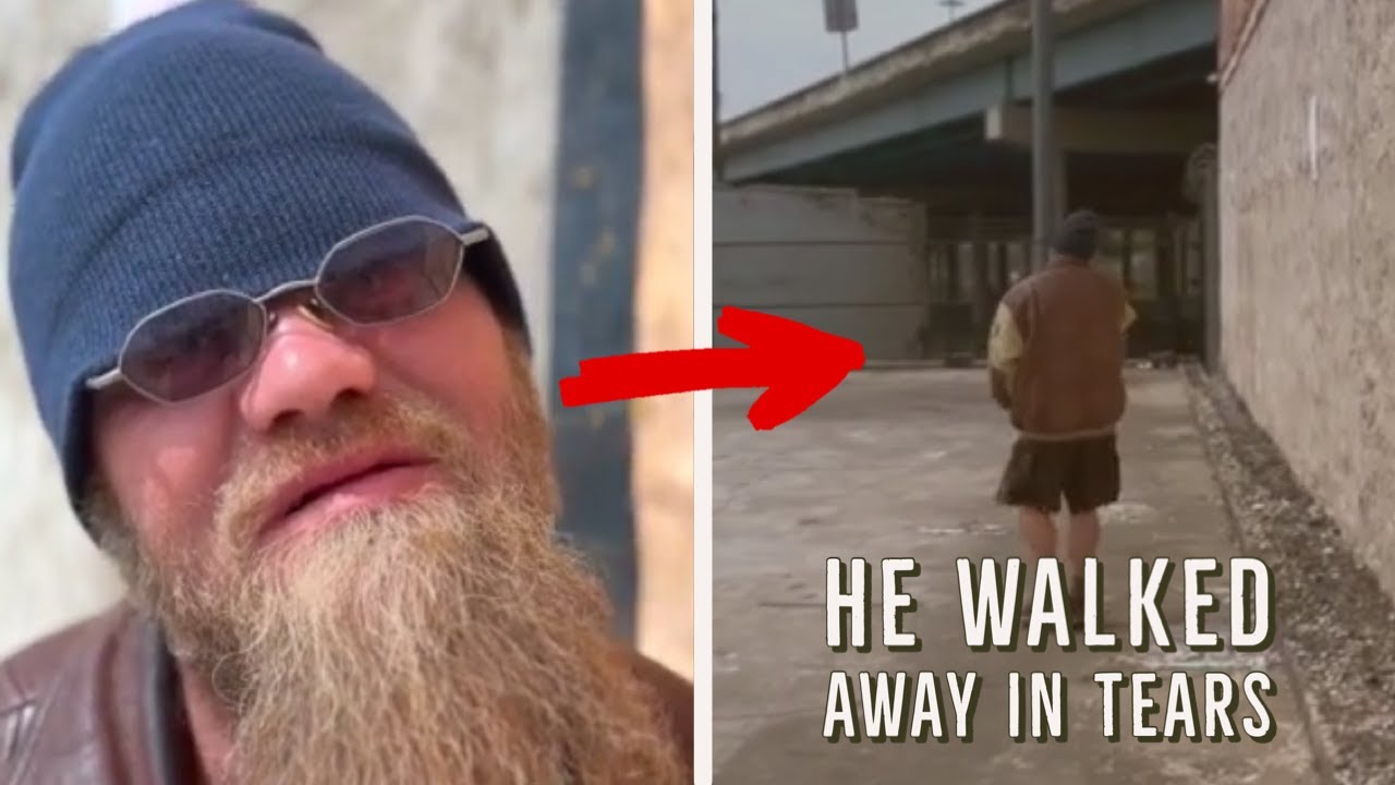 Homeless Man Walks Away With JOYFUL Tears - YouTube