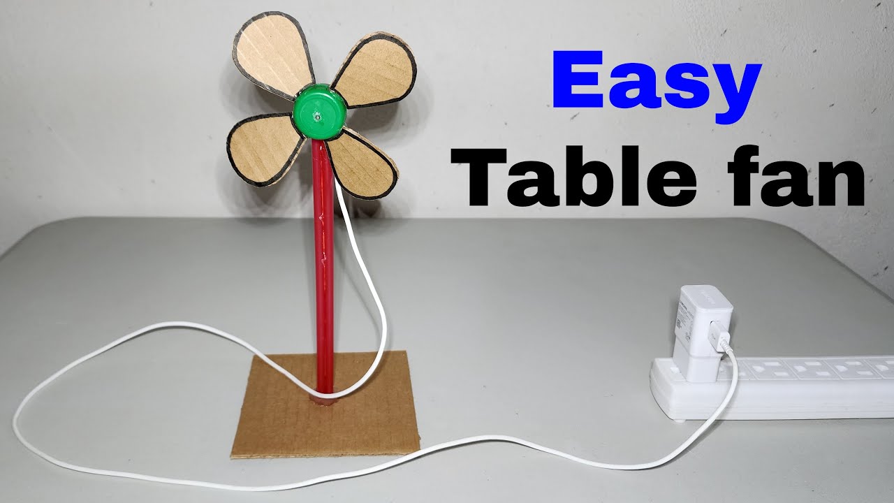 How to Make a Cardboard Fan (Very Easy) - YouTube
