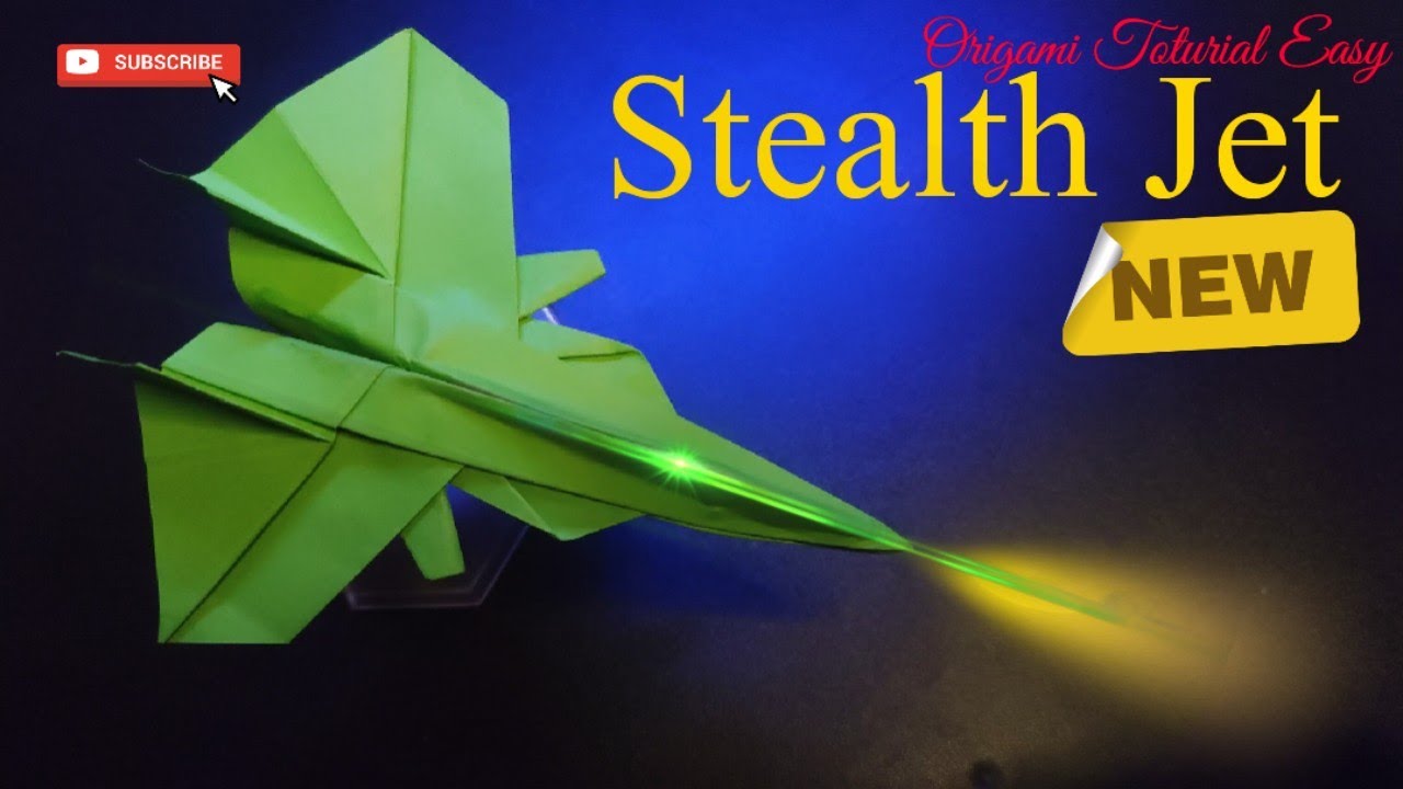 DIY Cara membuat Pesawat Jet Origami simple dan mudah - YouTube