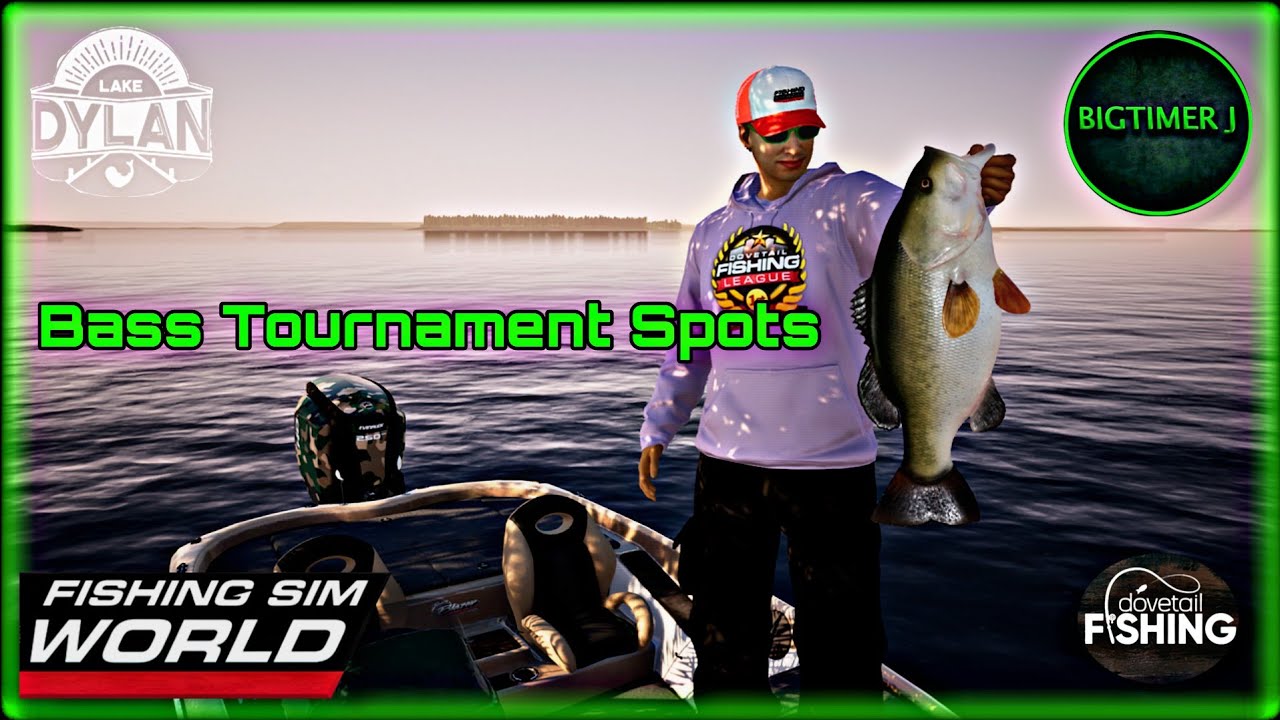 Lake Dylan - Bass Tournament Spots - Fishing Sim World 🎣 - YouTube