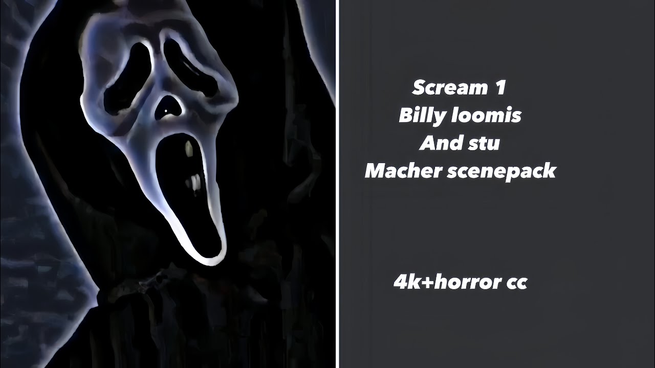 Scream 1 Ghostface Billy Loomis And Stu Macher Scenepack 4k+horror cc ...