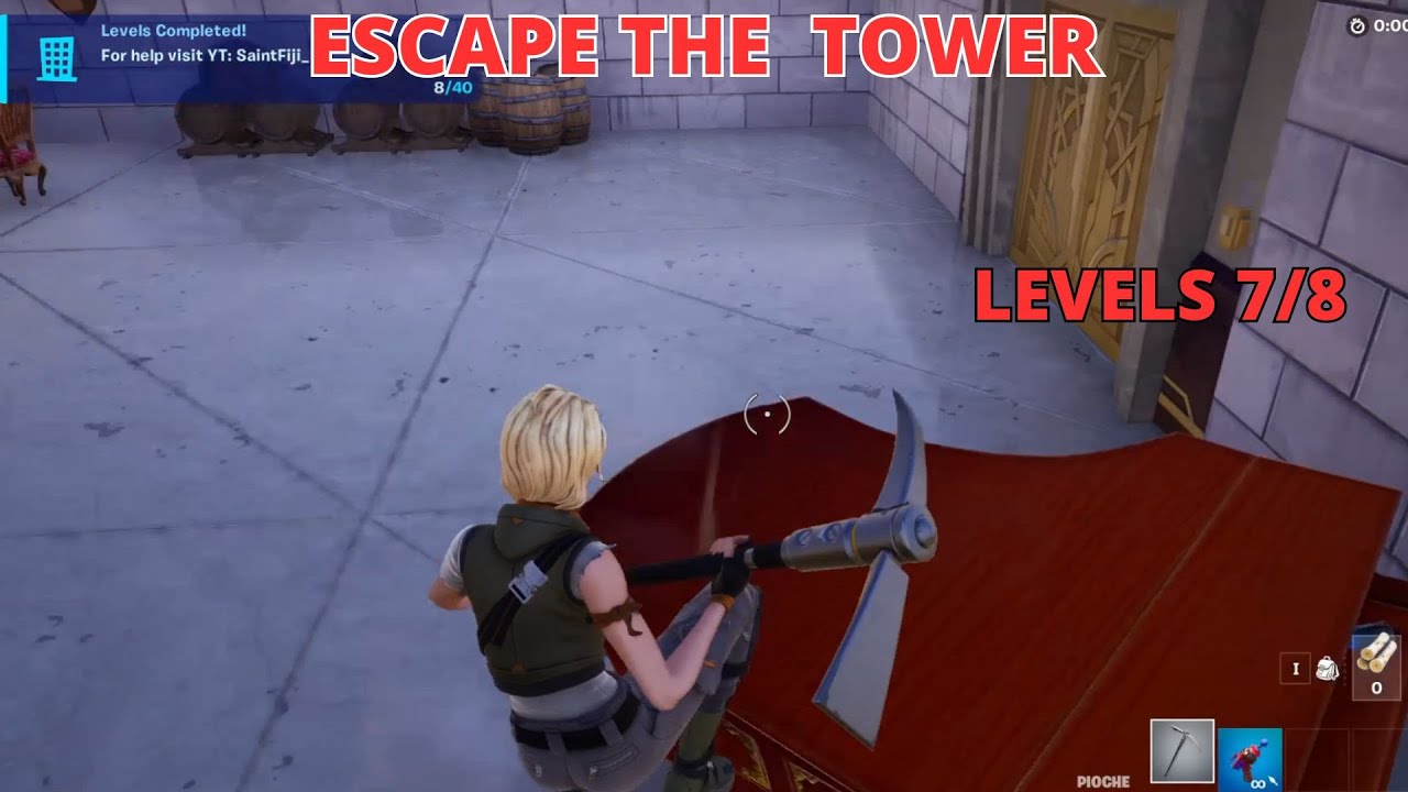 TUTORIAL ESCAPE THE TOWER FORTNITE Complete level 7 and level 8 TOWER - YouTube