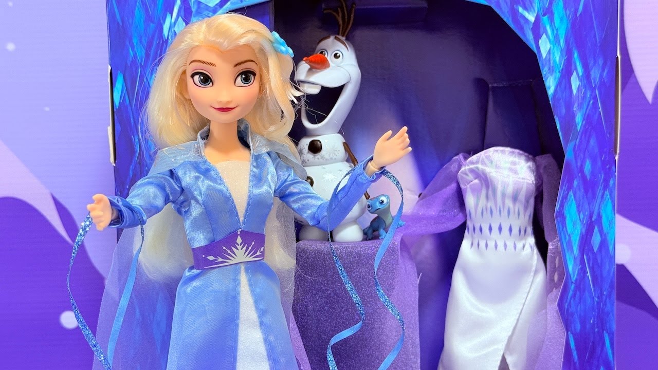 Elsa Disney Story Doll Frozen - Unboxing and Playtime with Disney ...