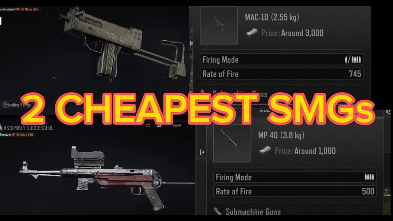 the power of 2 CHEAPEST SMG mp40 mac 10 in ARENA BREAKOUT - YouTube