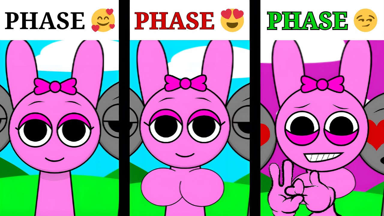 All Phases of Pinki in New SUS Incredibox Sprunki : From Phase 1 to ...